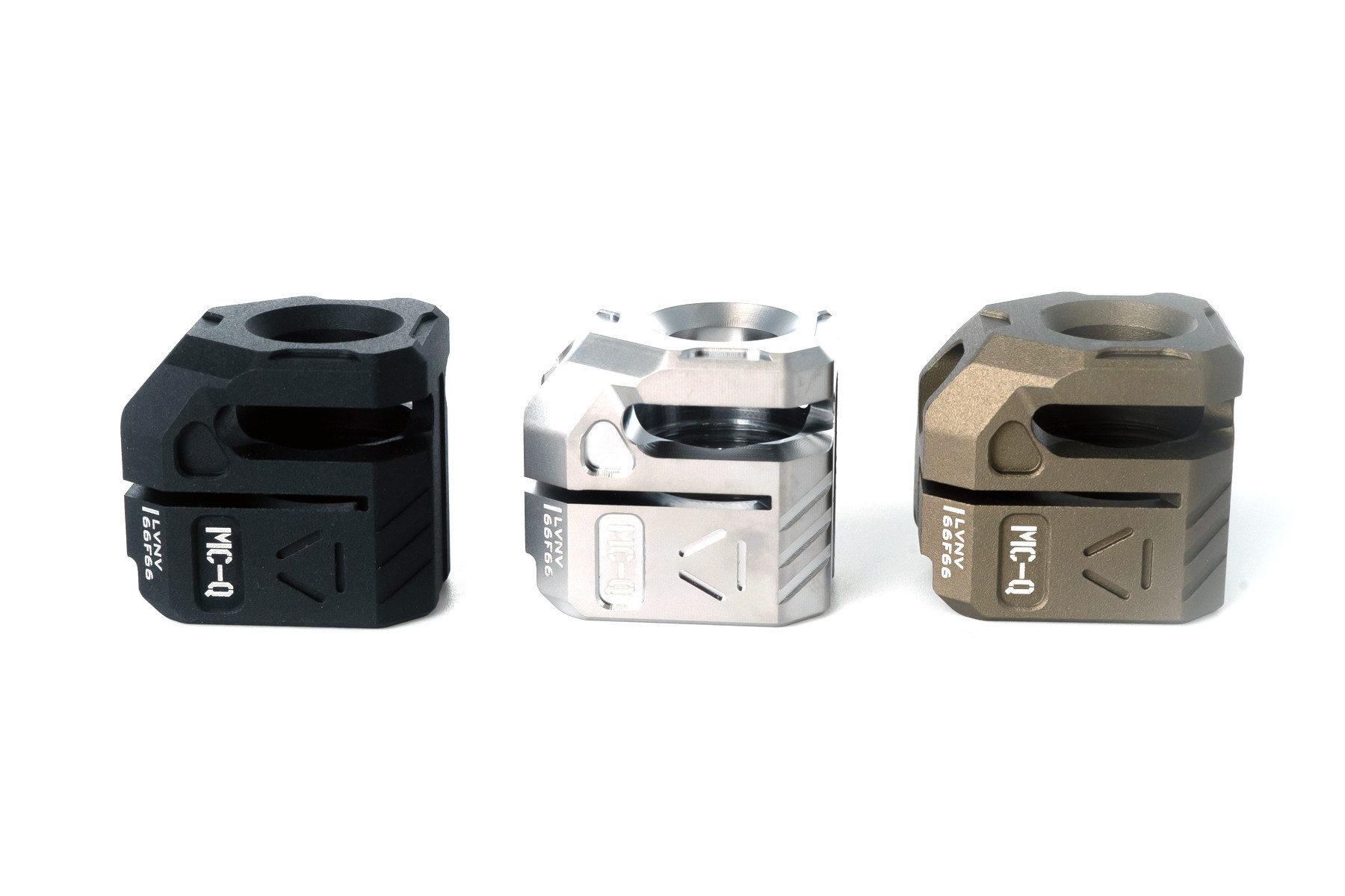 Strike Micro Threaded Comp - QUAD for Airsoft (14mm CCW) - Black